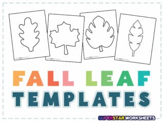 Leaf Template (Free Printables) - Superstar Worksheets