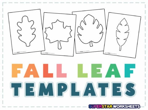 Leaf Template (Free Printables) - Superstar Worksheets