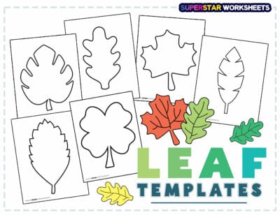 Leaf Template (Free Printables) - Superstar Worksheets