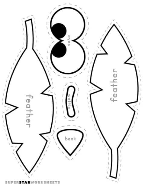 Turkey Templates (Free Printables) - Superstar Worksheets