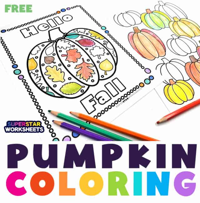 Pumpkin Coloring Pages (Free Printables) - Superstar Worksheets