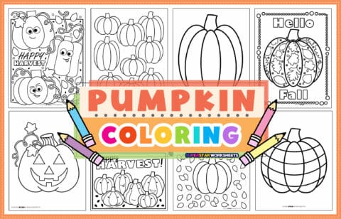Pumpkin Coloring Pages (Free Printables) - Superstar Worksheets