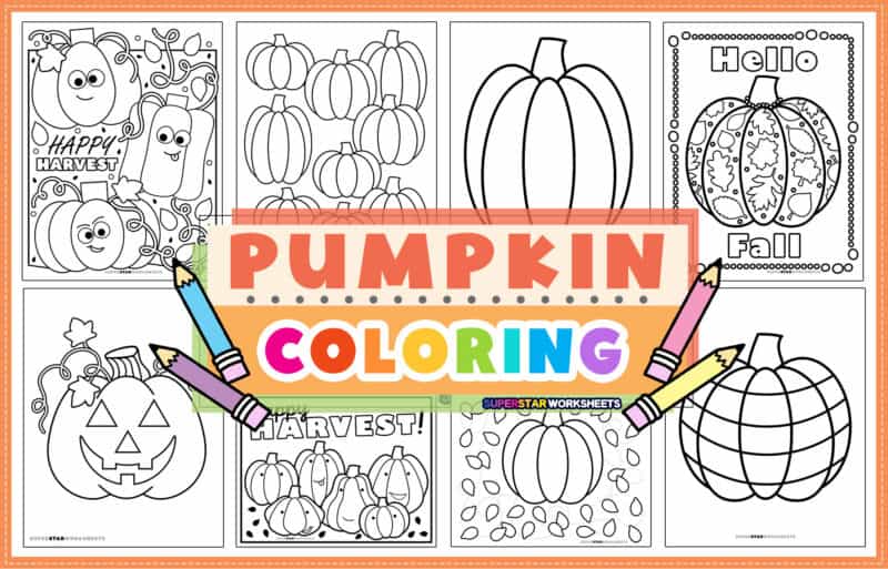 Pumpkin Coloring Pages (Free Printables) - Superstar Worksheets