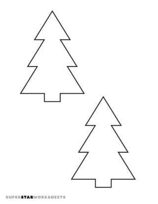 Christmas Tree Template (Free Printables) - Superstar Worksheets