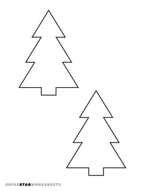 Christmas Tree Template (Free Printables) - Superstar Worksheets