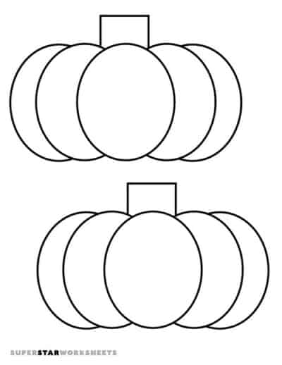 Pumpkin Template (Free Printables) - Superstar Worksheets