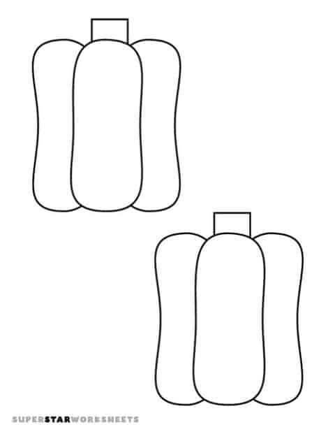 Pumpkin Template (Free Printables) - Superstar Worksheets