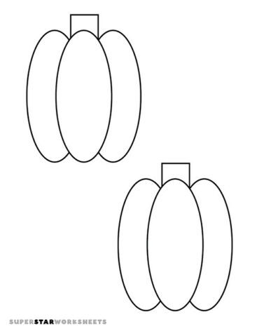 Pumpkin Template (Free Printables) - Superstar Worksheets