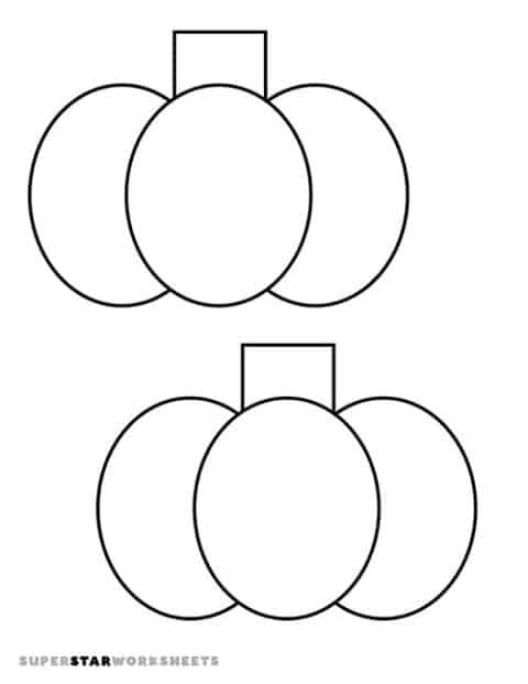 Pumpkin Template (Free Printables) - Superstar Worksheets