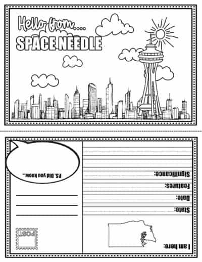 Famous Landmarks Postcards - Superstar Worksheets