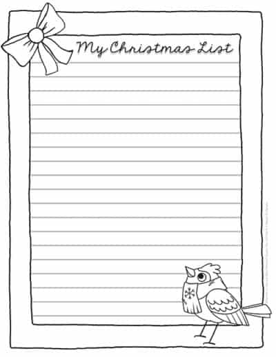 Christmas List Template (Free Printables) - Superstar Worksheets