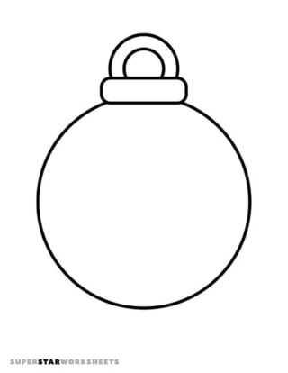 Christmas Ornament Template (Free Printables) - Superstar Worksheets