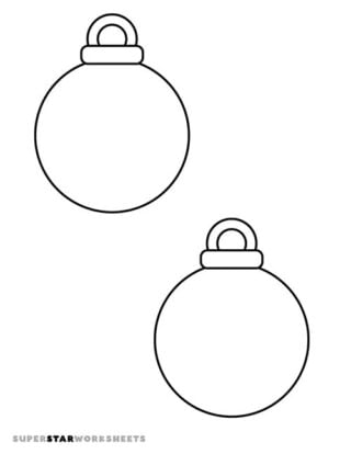 Christmas Ornament Template (Free Printables) - Superstar Worksheets