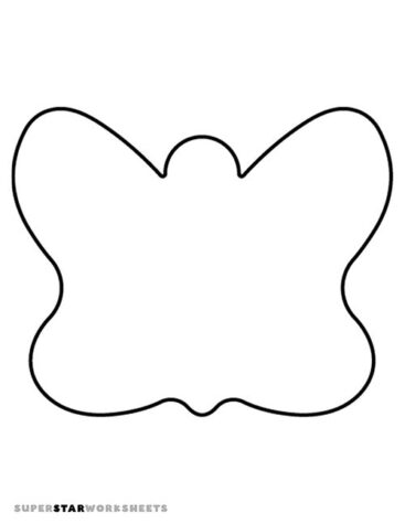 Butterfly Templates - Superstar Worksheets