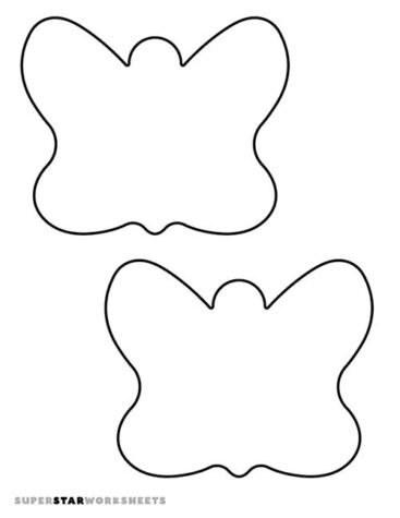 Butterfly Templates - Superstar Worksheets