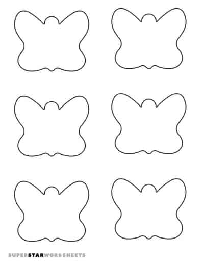 Butterfly Templates - Superstar Worksheets