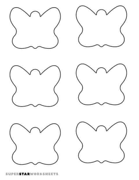 Butterfly Templates - Superstar Worksheets