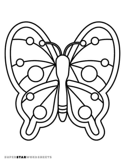 Butterfly Templates (Free Printables) - Superstar Worksheets