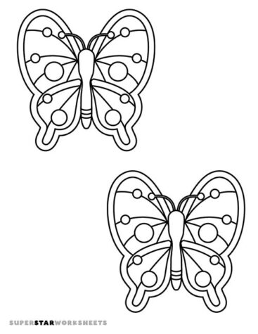 Butterfly Templates (Free Printables) - Superstar Worksheets