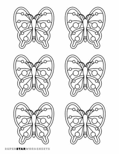 Butterfly Templates - Superstar Worksheets
