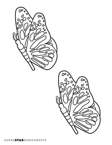 Butterfly Templates - Superstar Worksheets