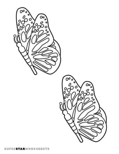 Butterfly Templates - Superstar Worksheets