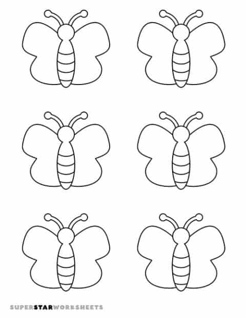 Butterfly Templates (Free Printables) - Superstar Worksheets