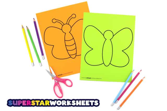 Butterfly Templates (Free Printables) - Superstar Worksheets