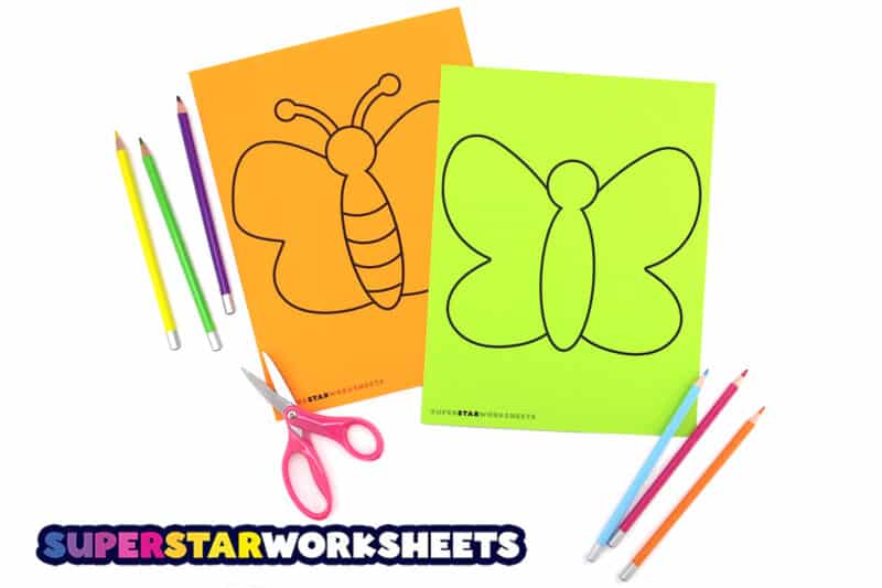 Butterfly Templates (Free Printables) - Superstar Worksheets