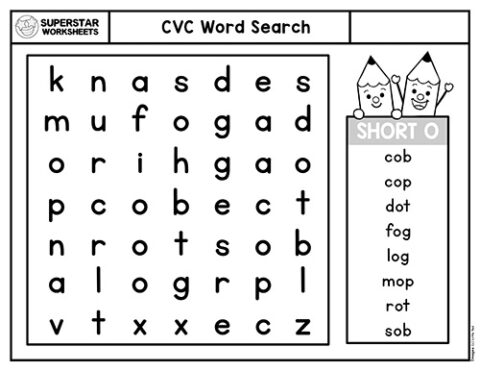 CVC Worksheets - Superstar Worksheets