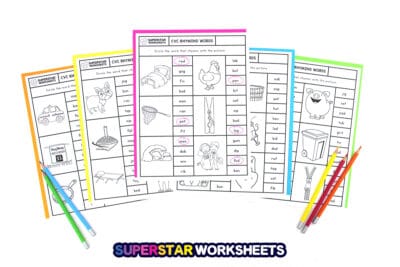 CVC Worksheets - Superstar Worksheets