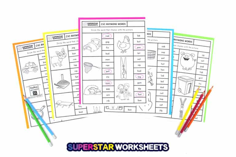 CVC Worksheets - Superstar Worksheets