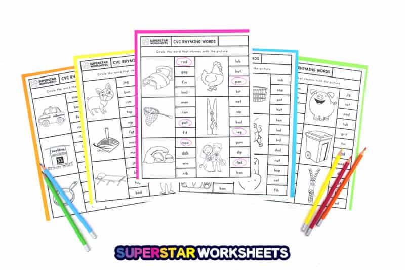 CVC Worksheets - Superstar Worksheets