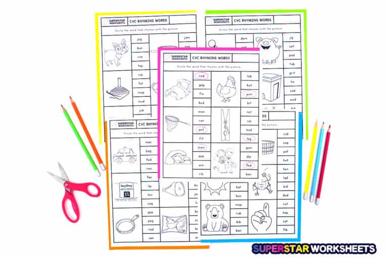 CVC Worksheets - Superstar Worksheets