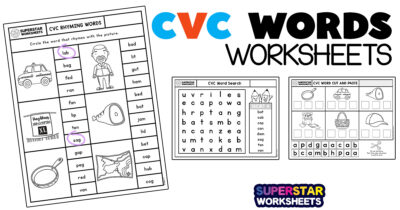 CVC Worksheets - Superstar Worksheets