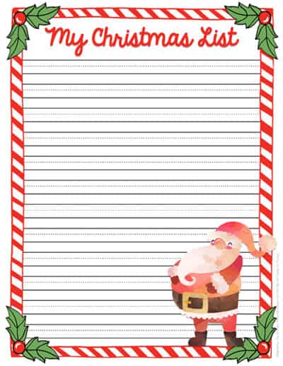 Christmas List Template (Free Printables) - Superstar Worksheets