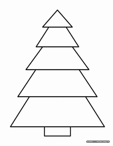 Christmas Tree Template (Free Printables) - Superstar Worksheets