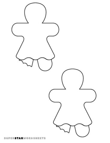 Gingerbread Man Template - Superstar Worksheets
