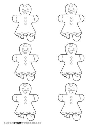 Gingerbread Man Template - Superstar Worksheets