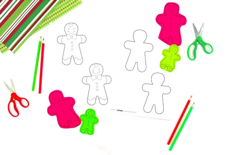 Gingerbread Man Template (Free Printables) - Superstar Worksheets