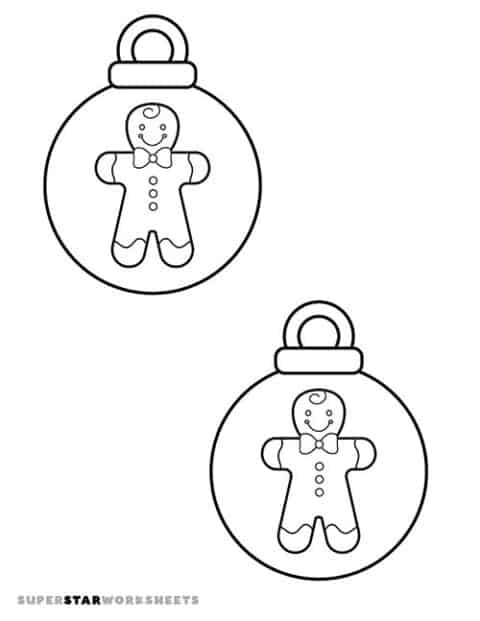 Christmas Ornament Template (Free Printables) - Superstar Worksheets