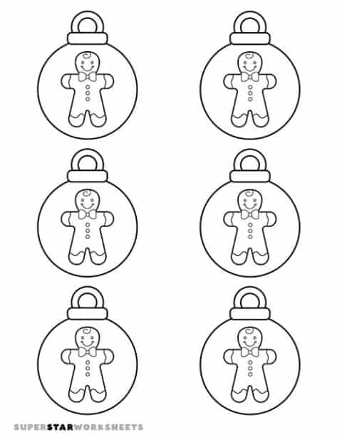 Christmas Ornament Template (Free Printables) - Superstar Worksheets