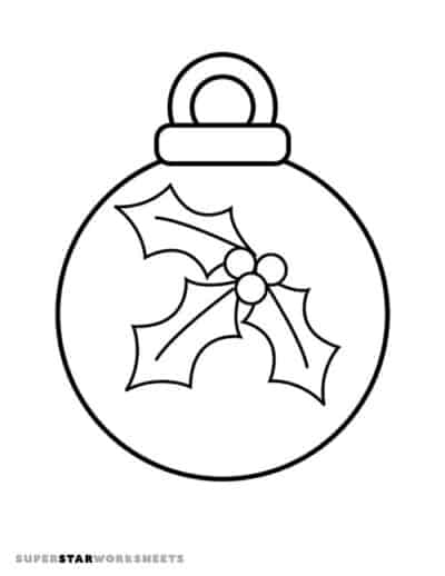Christmas Ornament Template (Free Printables) - Superstar Worksheets