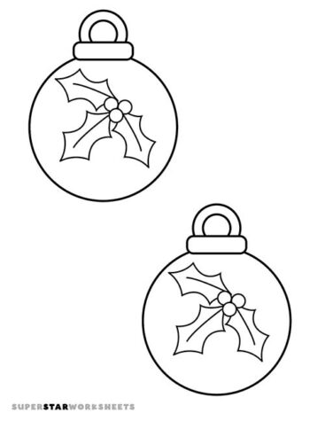 Christmas Ornament Template (Free Printables) - Superstar Worksheets