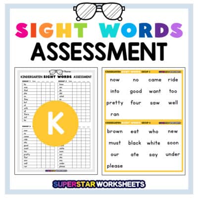 Sight Word Assessments - Superstar Worksheets