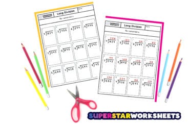 Long Division Worksheets - Superstar Worksheets
