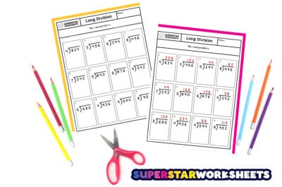 Long Division Worksheets - Superstar Worksheets
