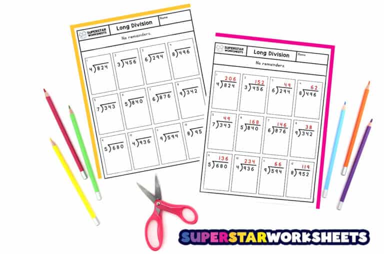 Long Division Worksheets - Superstar Worksheets