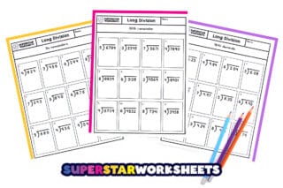 Long Division Worksheets - Superstar Worksheets