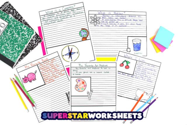 Blank Notebooking Pages - Superstar Worksheets